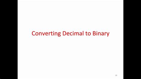 Ascii Binary Decimal Hexadecimal Youtube