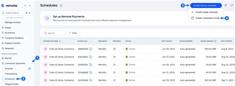 Invoice Scheduling For Contractor Of Record Remote