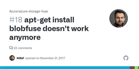 apt get install blobfuse doesn t work anymore · issue 18 · azure azure