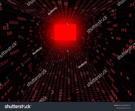 Red Binary Code Futuristic Passage Corridor Stock Illustration 2050260110 Shutterstock