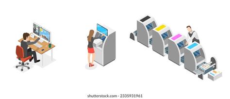3d Isometric Flat Conceptual Illustration Polygraphy Stock Illustration 2335931961 Shutterstock