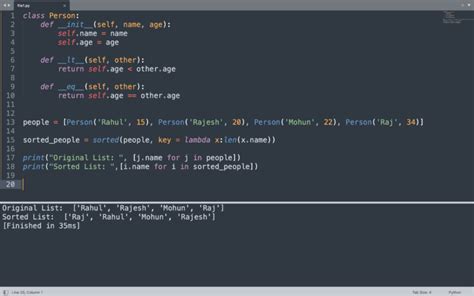 Making A Python User Defined Class Sortable And Hashable Askpython