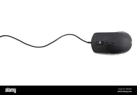 Isolated Black Computer Mouse On White Background Stock Photo Alamy