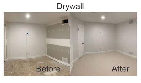 Gallery Drywall Finished Before And After Lawrence Pro Inc
