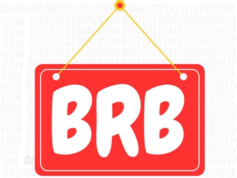 Brb Emote Be Right Back Emote Static Emote Twitch Mod Emote Red