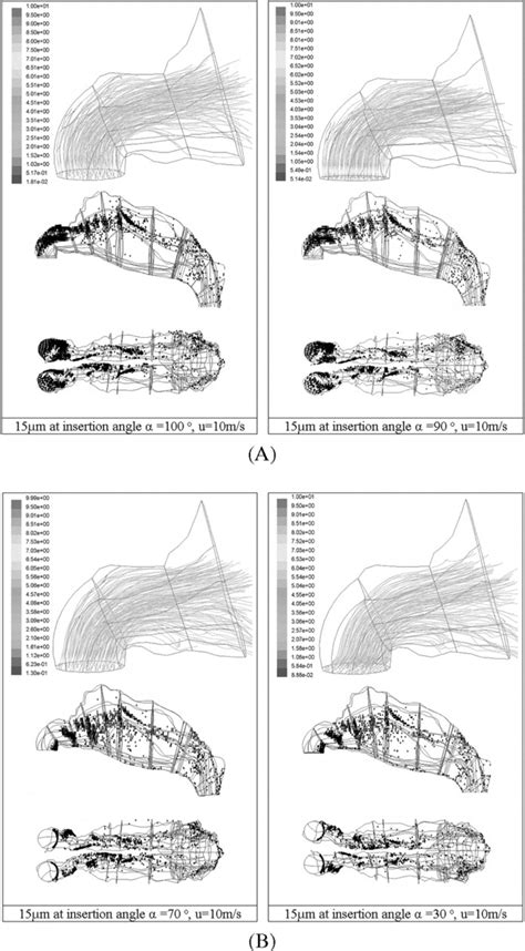 A Deposition Patterns For 15 μm Particles Released Uniformly From The