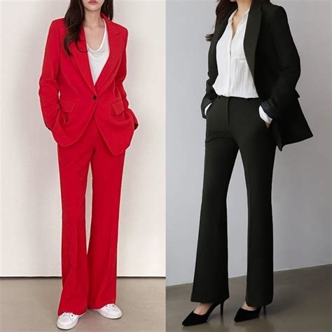 살롱드쥬 여성겨울정장 여자세미정장 빅사이즈 여성정장 세트 바지 투피스 수트 여자 셋업