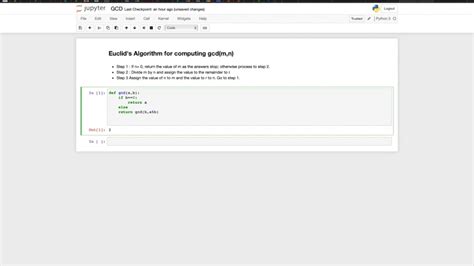Euclids Algorithm Gcd Code In Python Youtube