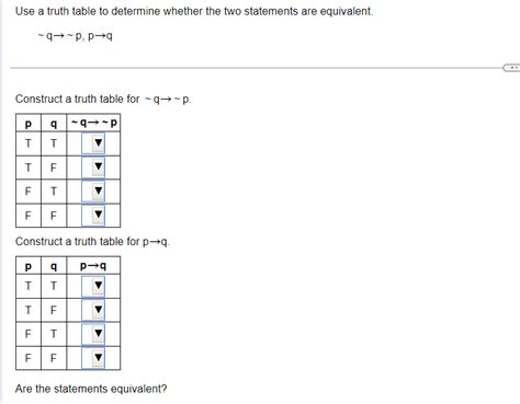 Solved Use A Truth Table To Determine Whether The Two Chegg Com