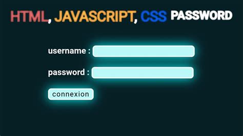 Create A Password Page With Html Javascript And Css YouTube