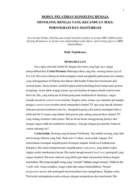 Pdf Konseling Remaja Kasus Pornografi Dan Masturbasi