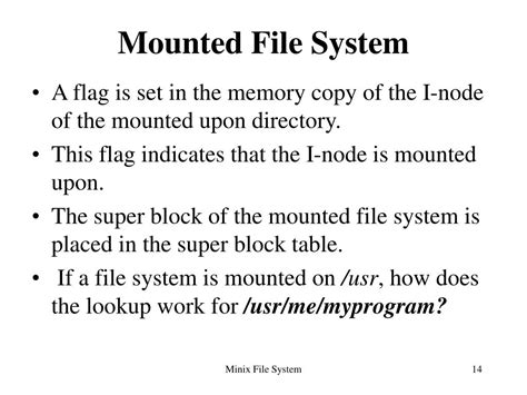 Ppt Minix File System Functions Powerpoint Presentation Free Download Id 3896288