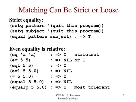 Ppt Pattern Matching In Lisp Powerpoint Presentation Free Download