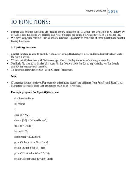 Io Functions Pdf Software Development Software