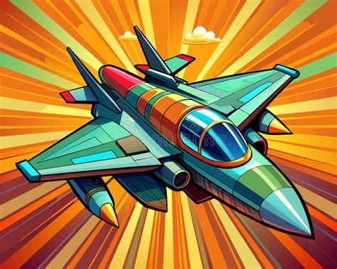 F 35 F 16 Fighter Jet Seen From The Side View Vector Illustration Stock