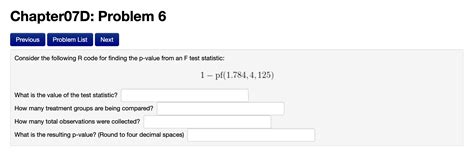 Consider The Following R Code For Finding The P Value Chegg