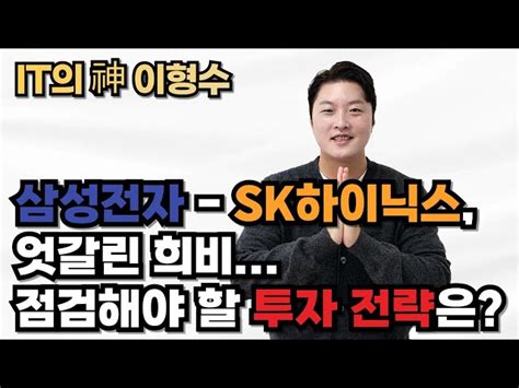 삼성전자 Sk하이닉스 엇갈린 희비점검해야 할 투자 전략은
