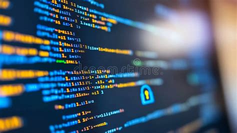 Abstract Technology Background Lines Of Code Secure Programming