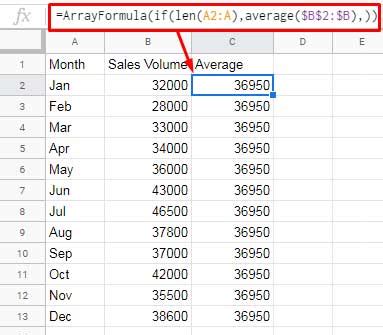 Average Line In Charts In Google Sheets Line And Column