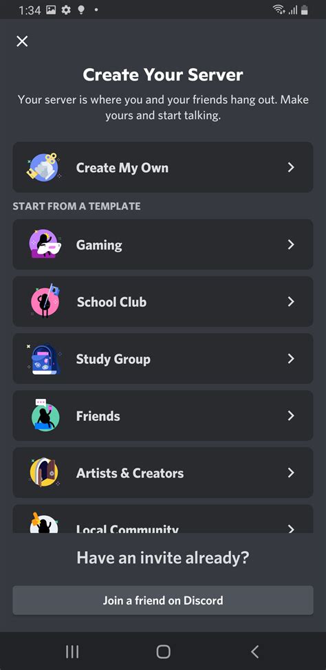 UI TASK Create Your Server Screen Issue 31 Oianmol