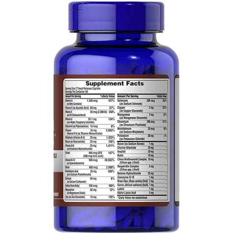 Мультивитамины для пожилых (Multivitamins for Seniors Timed) 100 капсул ...