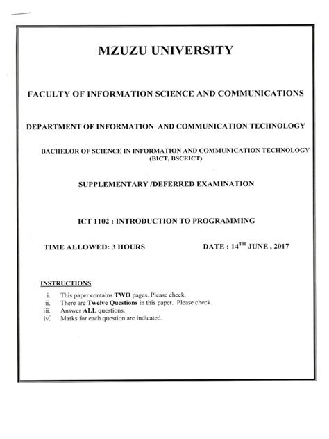 ict 1102 introduction to programming supplementary examination june 2017 c pdf