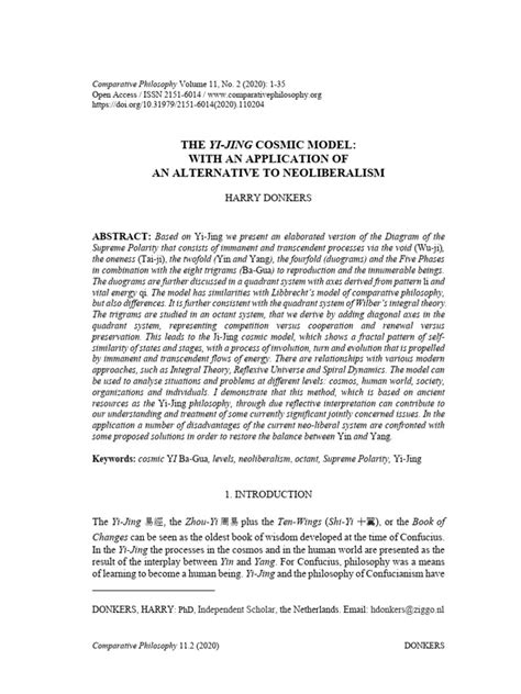 The Yi Jing Cosmic Model With An Application Of An Alternative To