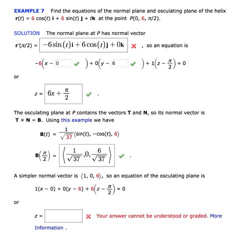 Solved Example 7 Find The Equations Of The Normal Plane And
