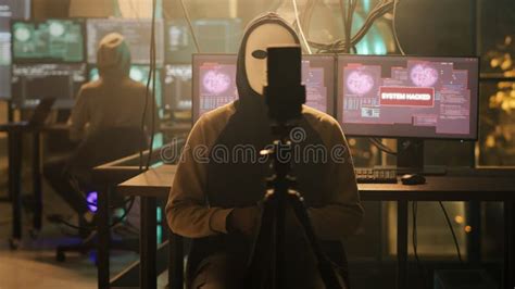 Thief Using Hacking Techniques To Steal Valuable Data And Receive Ransom Stock Image Image Of