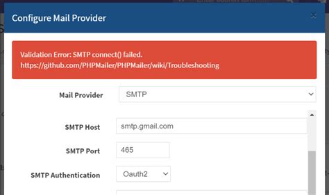 Smtp Connect Failed Phpmailerphpmailerwikitroubleshooting Using Whmcs
