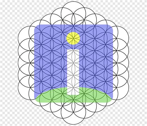 Symmetry Overlapping Circles Grid Sacred Geometry Line Circle Png