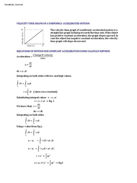 11 Physics Chapter 2 Comprehensive Notes P3 Pdf Acceleration Velocity