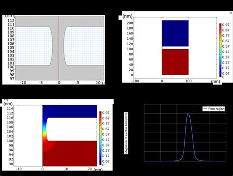 A Hourglass Shaped Solid State Nanopore Geometry Created In Comsol