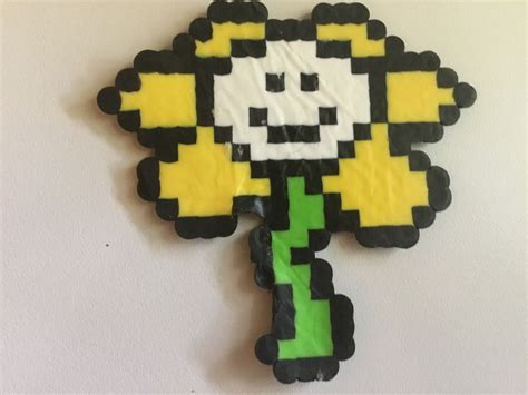 Flowey The Flower Kandi Pattern Pixel Art Grid Undertale Pixel Art Pixel Art Pattern