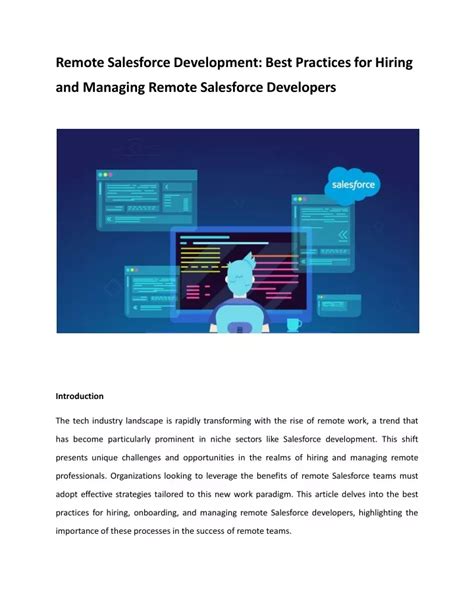 Ppt Remote Salesforce Development Best Practices For Hiring And Managing Remote Salesforce