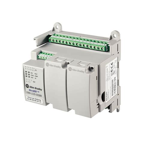 allen bradley 2080 lc20 20qwbr micro820 controller plc 12 24v dc inputs