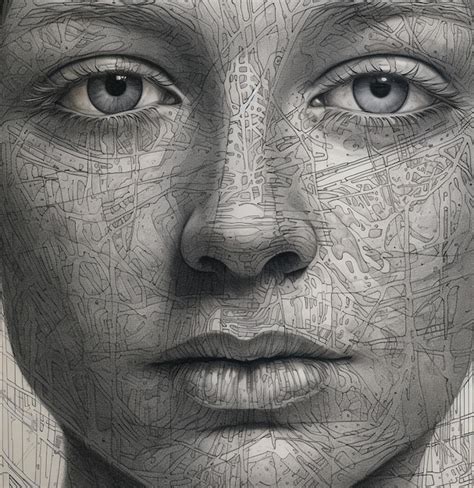 Premium Photo A Drawing Of A Woman With A Map Of The Area On It