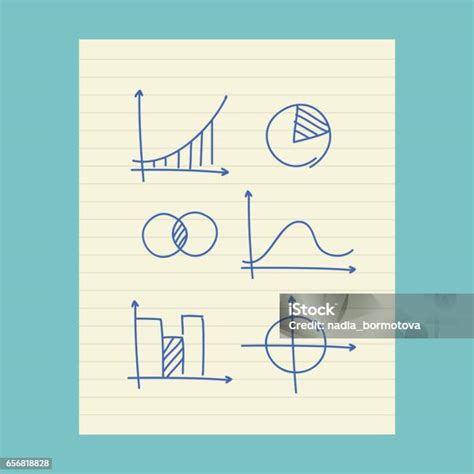 그려진된 차트 및 그래프 평면 편집 가능한 선 패턴 종이에 그림 클립 아트 벡터 차트에 대한 스톡 벡터 아트 및 기타 이미지 차트 공란 그래프 Istock