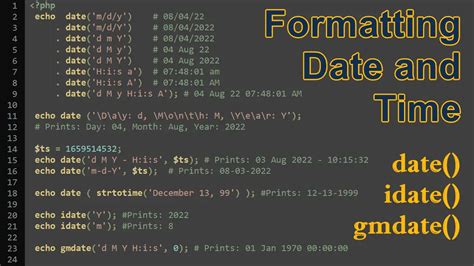 Date Time Timestamp Php Printable Forms Free Online
