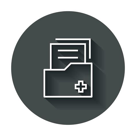 Document Flat Vector Icon Archive Data File Symbol Logo Illustration On Black Round Background