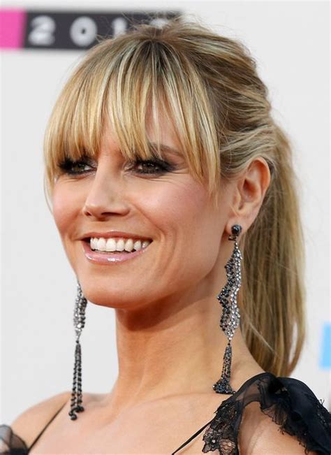 Heidi Klum Frisuren Zopf Lange Haare Frisur Ideen
