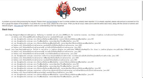 jenkins 插件开发 java lang UnsupportedOperationException Refusing to