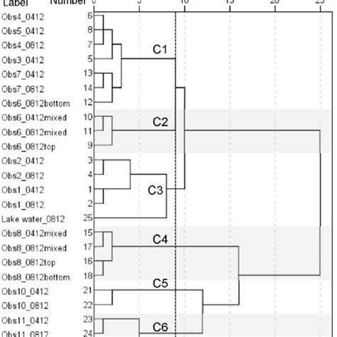 Hierarchical Clustering Results Dendrogram Of Water Samples N 25 Download Scientific