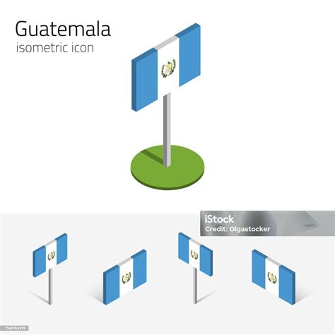 과테말라 국기 공화국 등각칭 3d 평면 아이콘의 벡터 세트 3차원 형태에 대한 스톡 벡터 아트 및 기타 이미지 3차원 형태 개체 그룹 과테말라 Istock