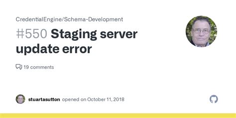 Staging Server Update Error Issue CredentialEngine Schema Development GitHub
