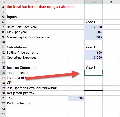 Create Calculations In Excel Stop Using Your Calculator Online Excel Training AuditExcel Co Za