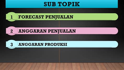 Topik 3 Forecast Penjualan Sd Anggaran Produksipptx
