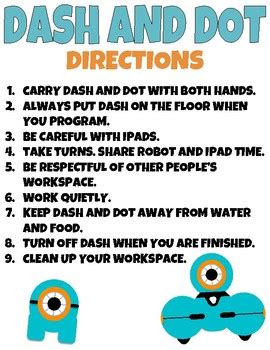 Dash And Dot Robot Task Cards By Ms Library Lady TpT