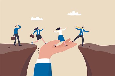 문제 해결을위한 도움 팀 성공을 돕기위한 관리자 멘토링 또는 코칭 목표 개념을 달성하기 위해 직원을 안내하는 리더십 비즈니스 사람들이 문제 격차를 극복 할 수 있도록 돕는