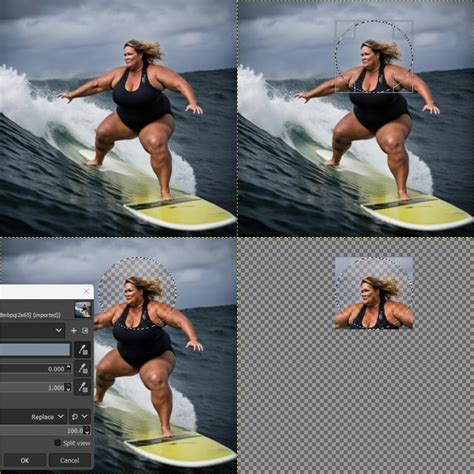 selection color to alpha not working right please help r gimp